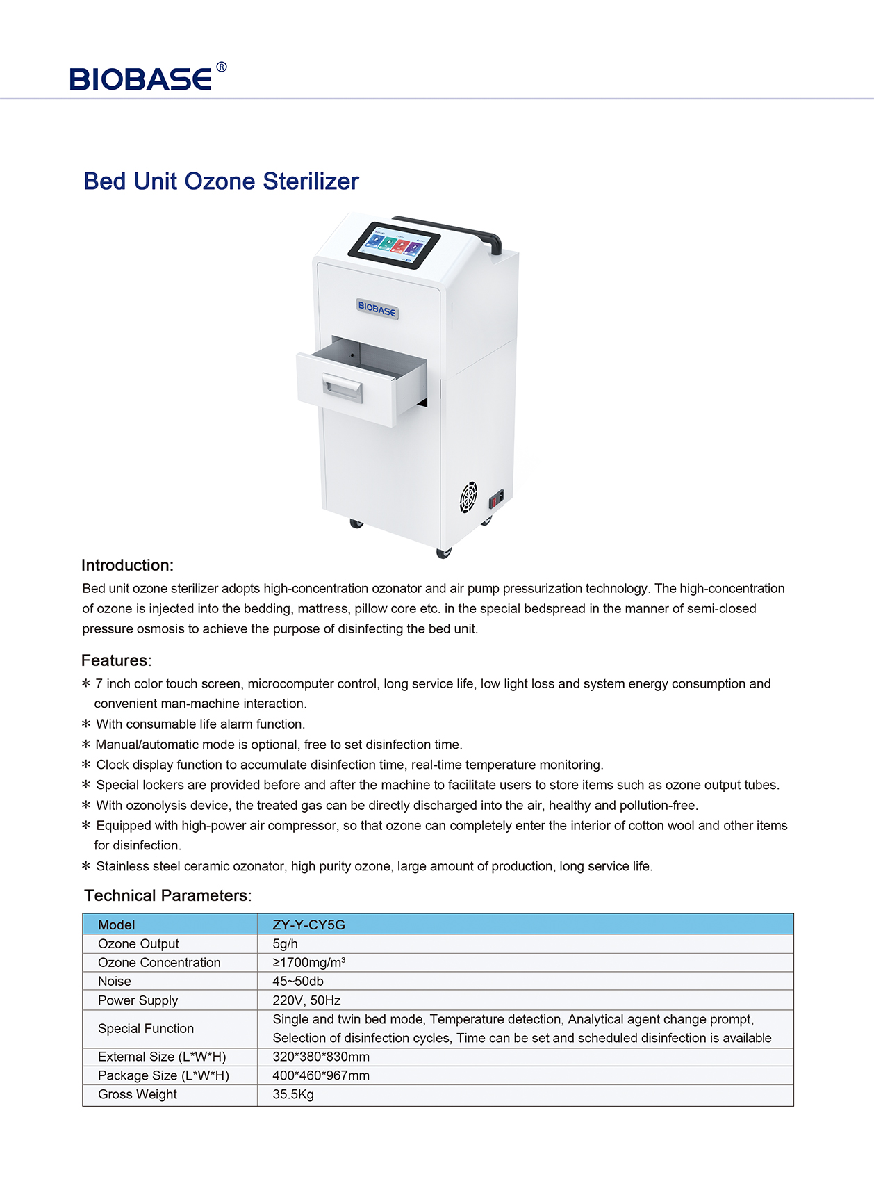 Bed Unit Ozone Sterilizer - Buy BIOBASE