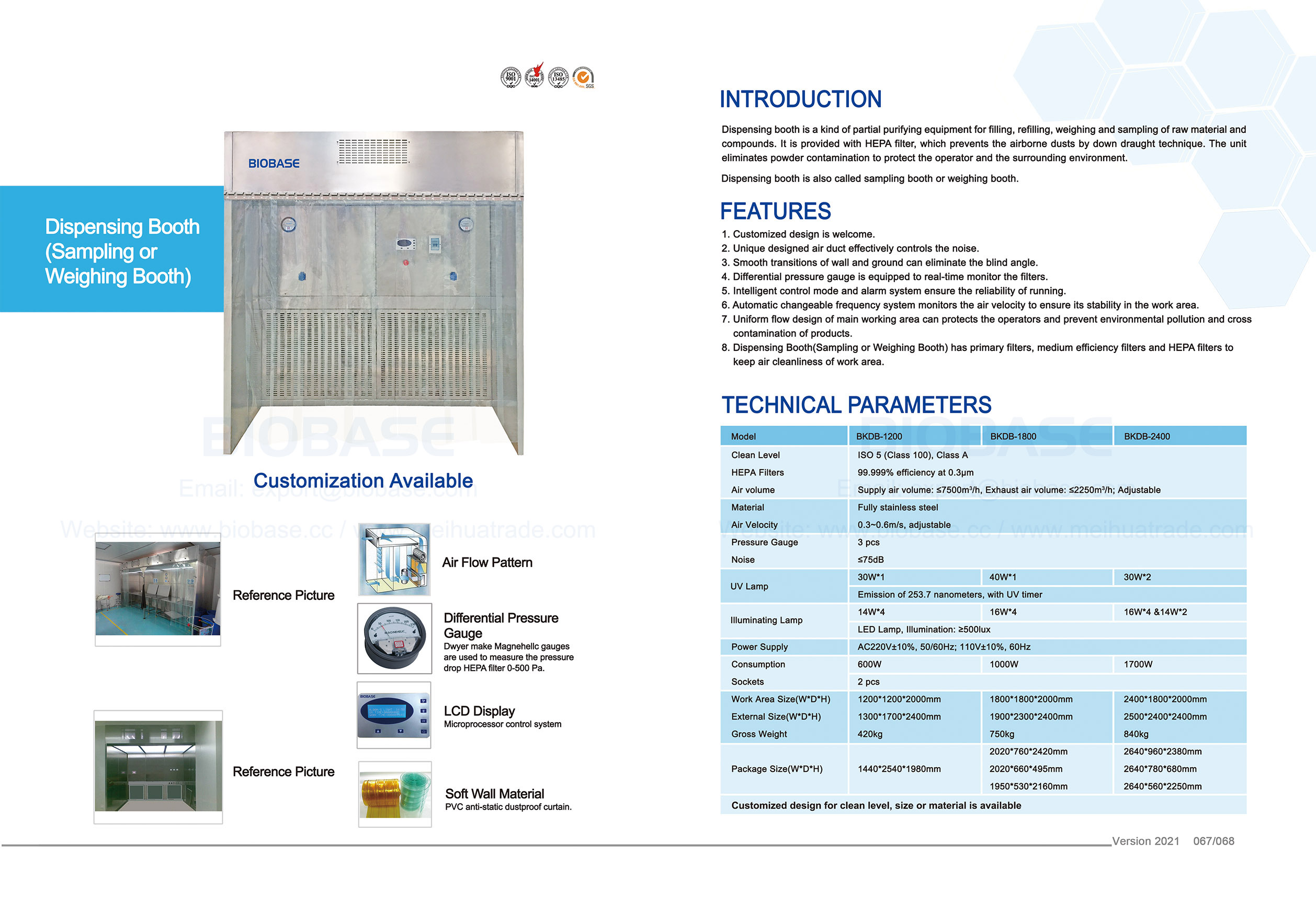 Dispensing Booth (Sampling or Weighing Booth) - Buy BIOBASE