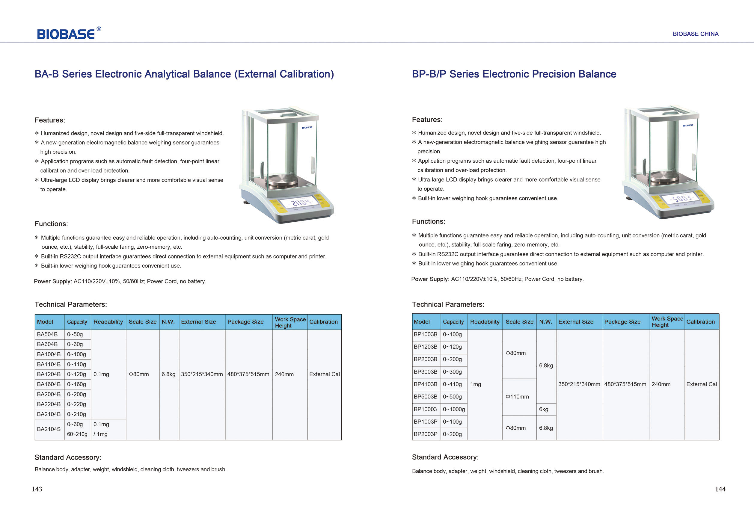 BA-B Series Electronic Analytical Balance - Buy BIOBASE