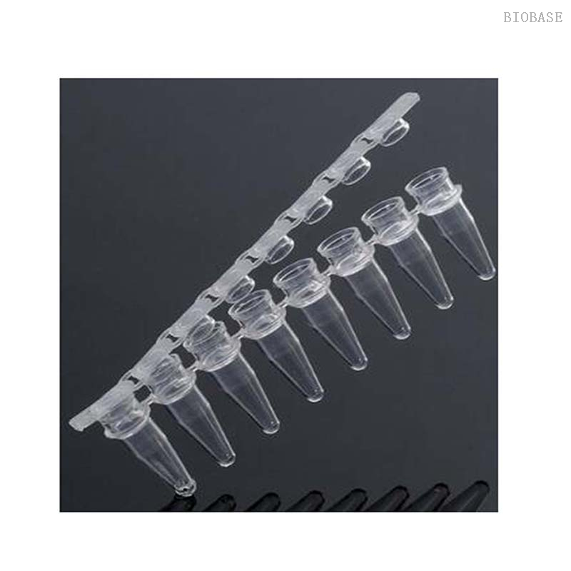 Disposable Transparent 8-strip PCR Tube Flat Cap 0.1ml/0.2ml PCR Tube ...
