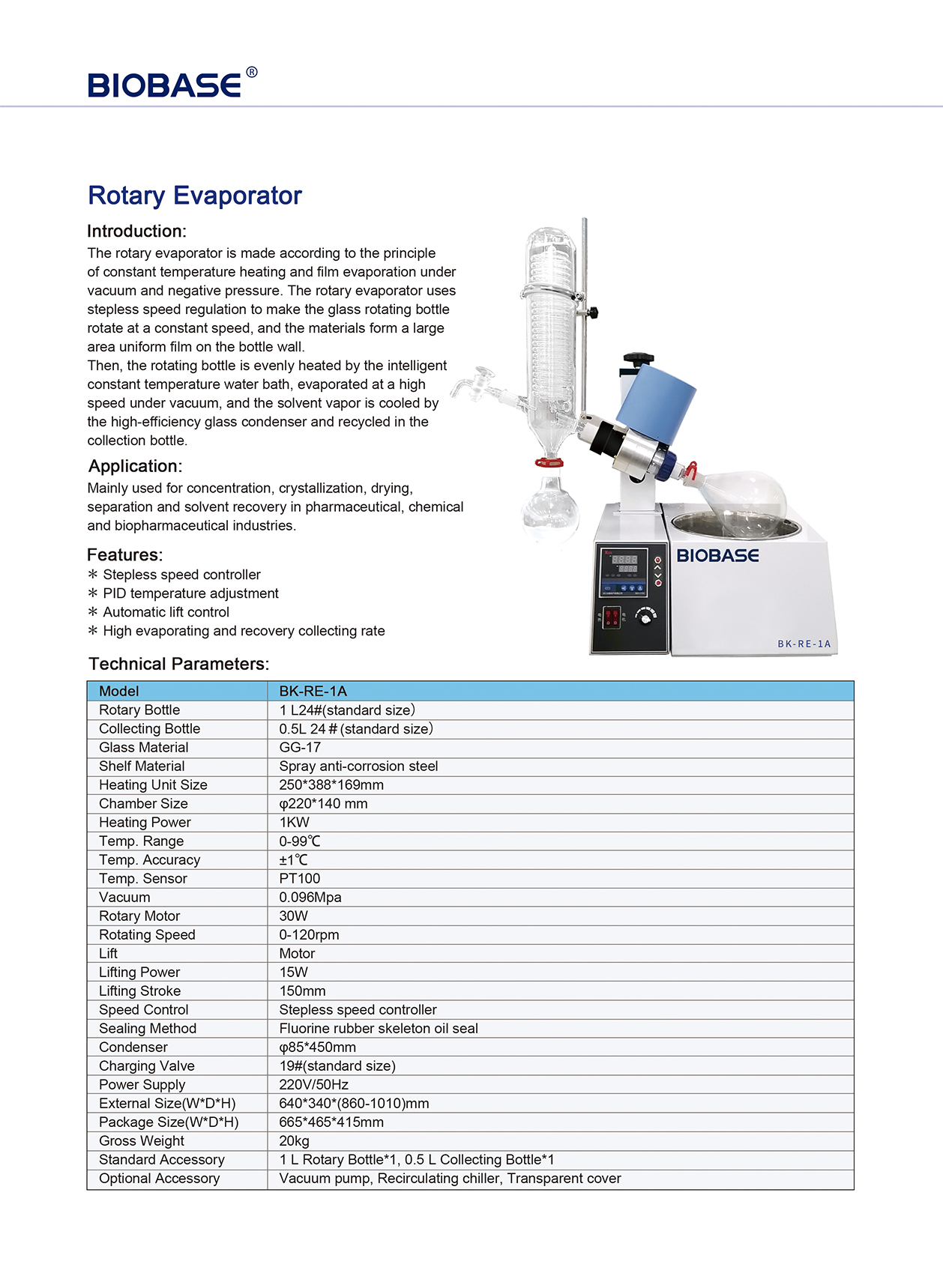 Rotary Evaporator - Buy BIOBASE