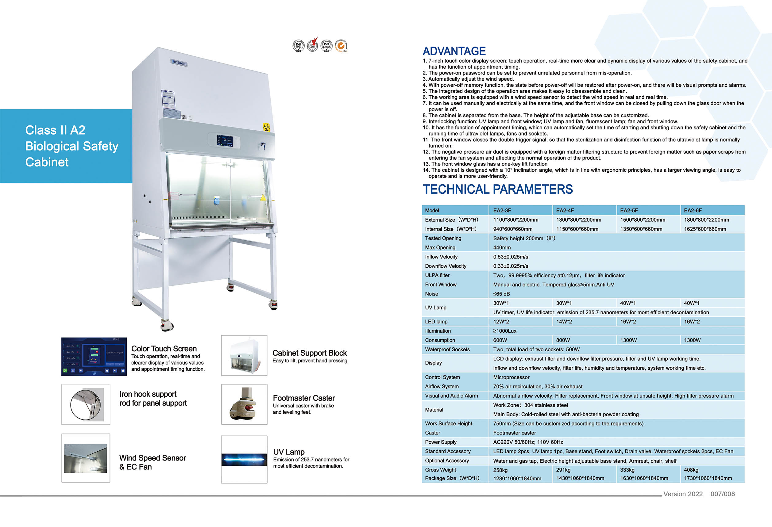 EC Series Class II A2 Biological Safety Cabinet EA2 Series - Buy BIOBASE